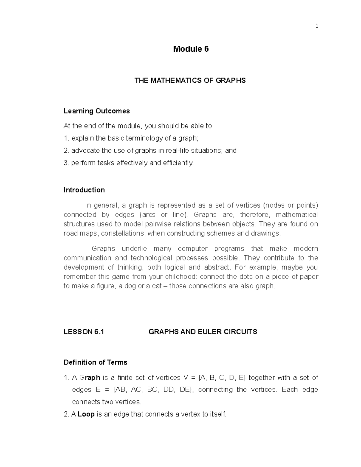 Mathematics in the Modern World - Module 6 with Questions - Module 6 ...