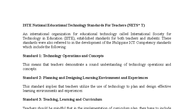 ISTE NETS for Teachers & Students: Standards for Effective Tech Use ...
