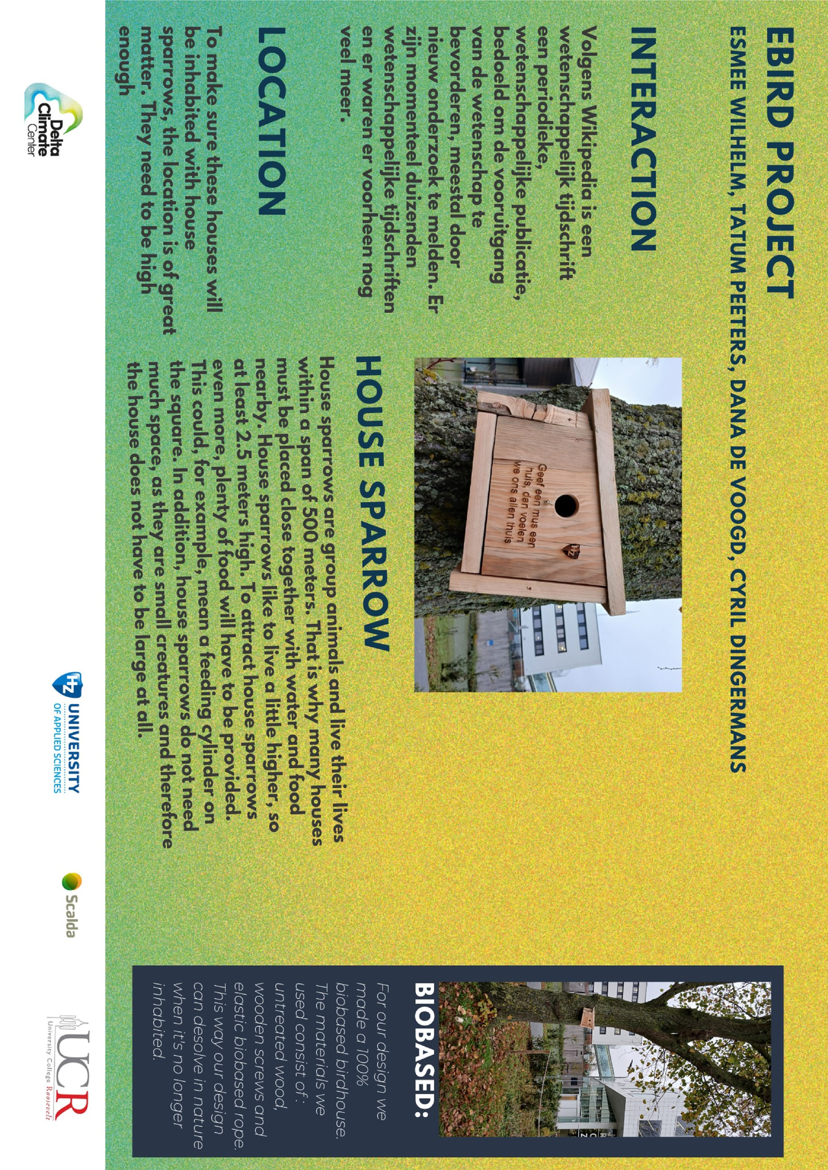 EBIRD PROJECT: Biobased Birdhouse Design for House Sparrow Habitat ...