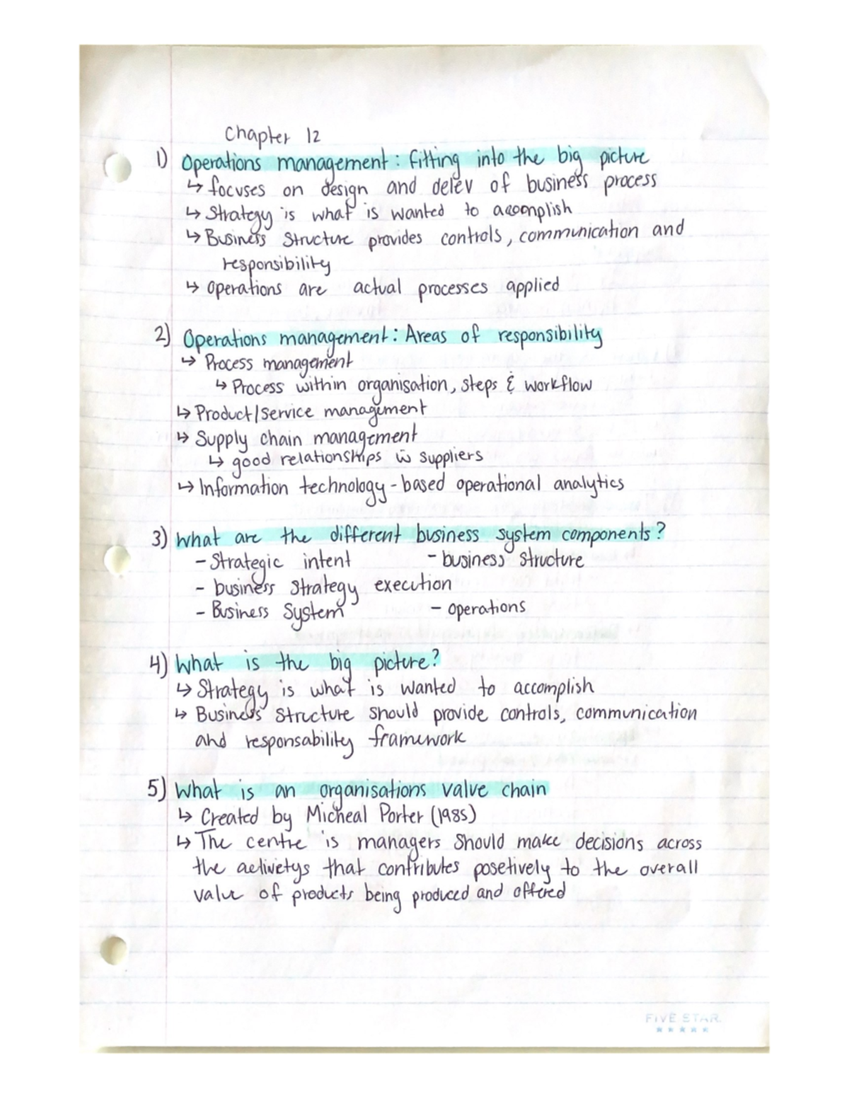 Chapter 12 - Summary exam questions - Business Strategy, Development ...