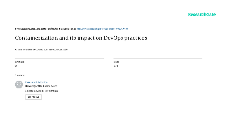 Containerization and Its Impact on DevOps Practices: A Comprehensive ...