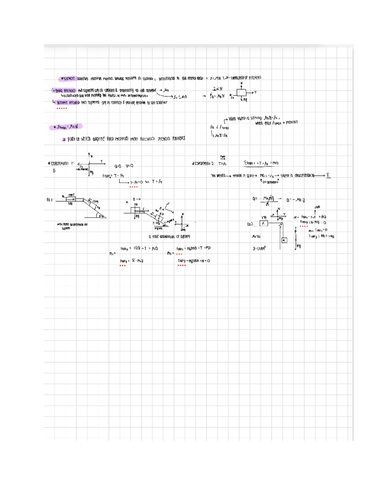 Physics L4 Notes: Understanding Friction and Motion Dynamics - Studocu