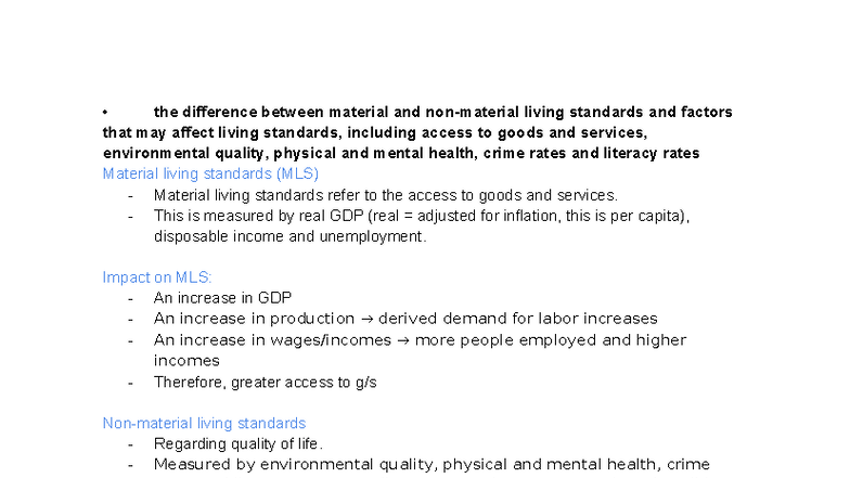 U3Ao S2 Macroeconomics: Understanding living standards and economic ...