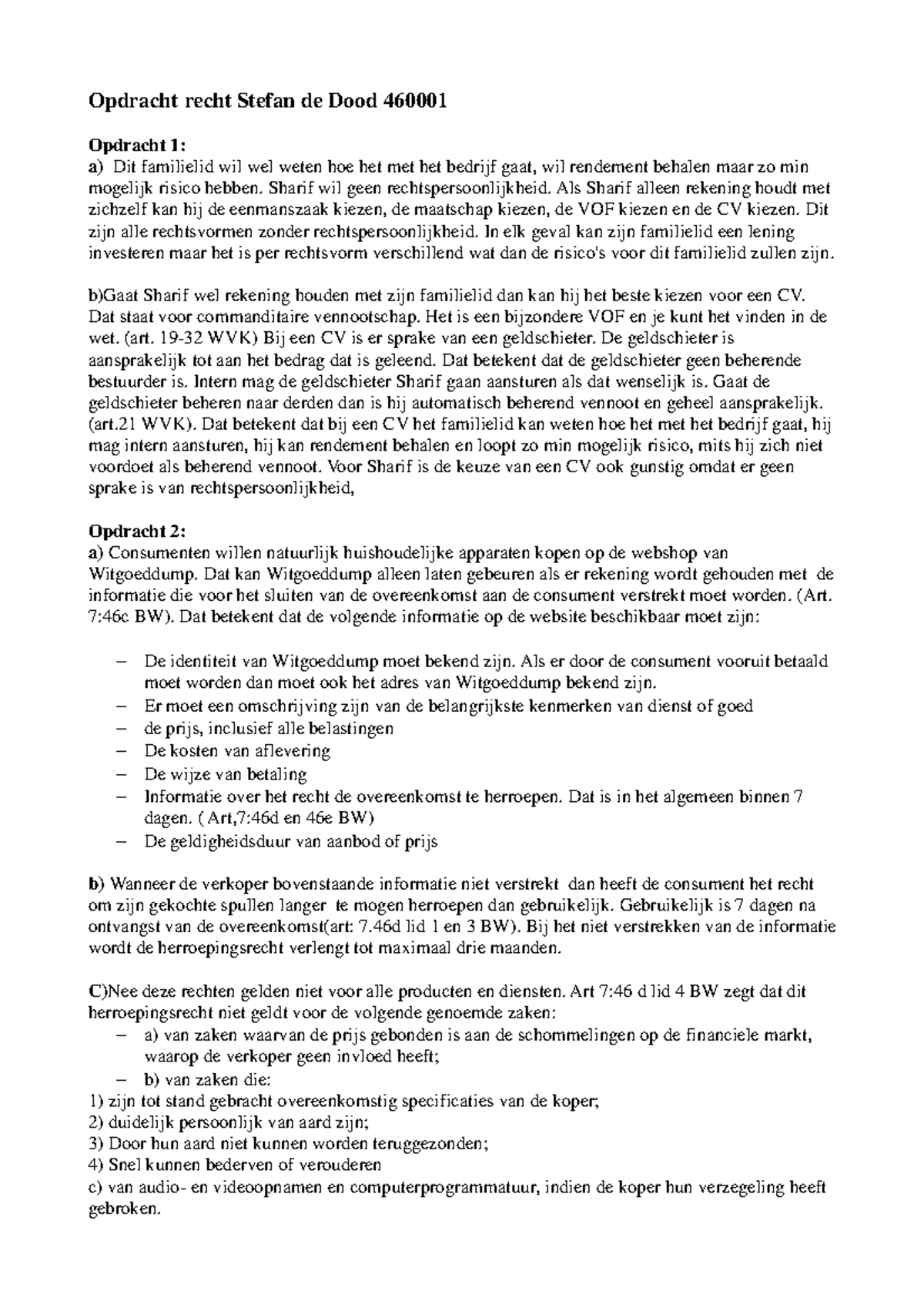 Aantekeningen Stagewerkplan Zorgverlenen - Opdrachten en Regelgeving ...