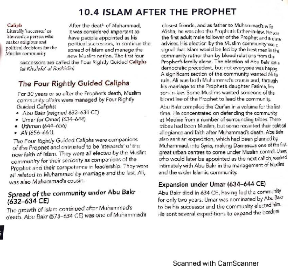 The Four Rightly Guided Caliphs: Leadership and Legacy in Islam - Studocu