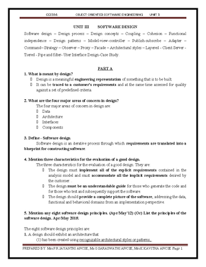 Object Oriented Software Engineering - CCS356 - Comprehensive Notes ...