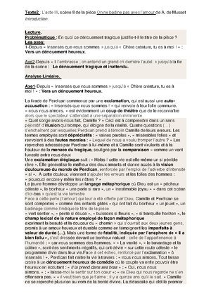 Texte III -Acte I scène 2 Musset pdf - Texte III- ActeI, scène2 de On ne badine pas avec l’amour ...