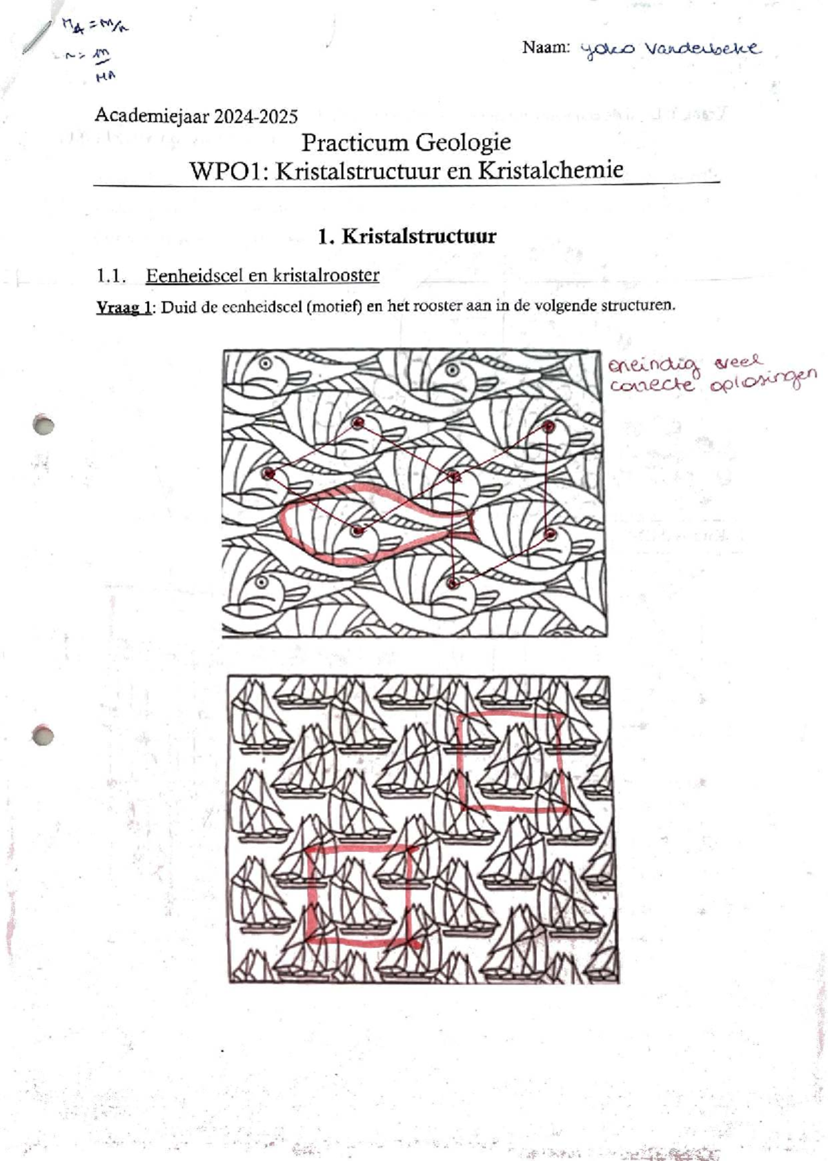 Geologie WPO1: Kristalstructuur en Kristalchemie Practicum Notes - Studocu