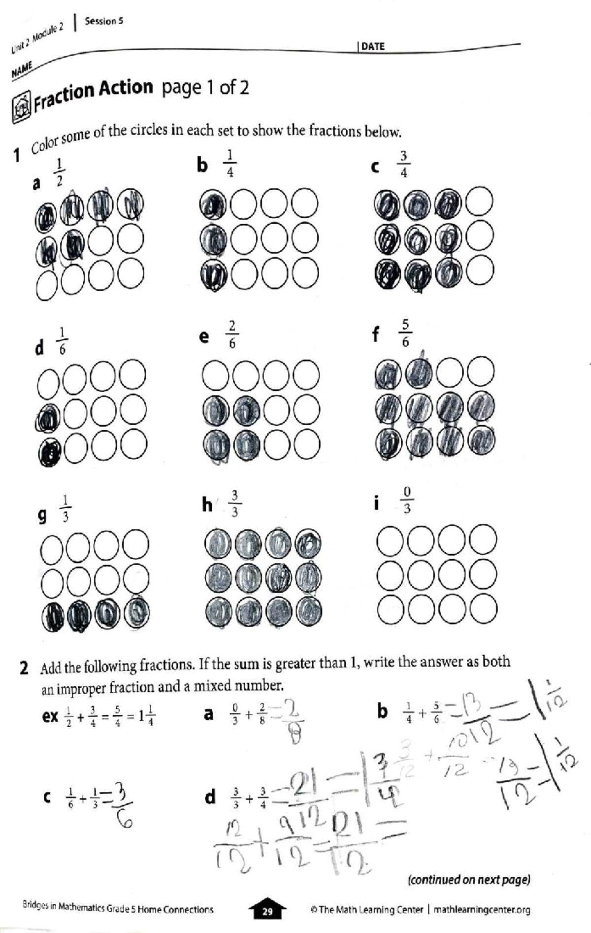 Grade 5 Math: Session 5 Module 2 - Fractions Action Notes - Studocu