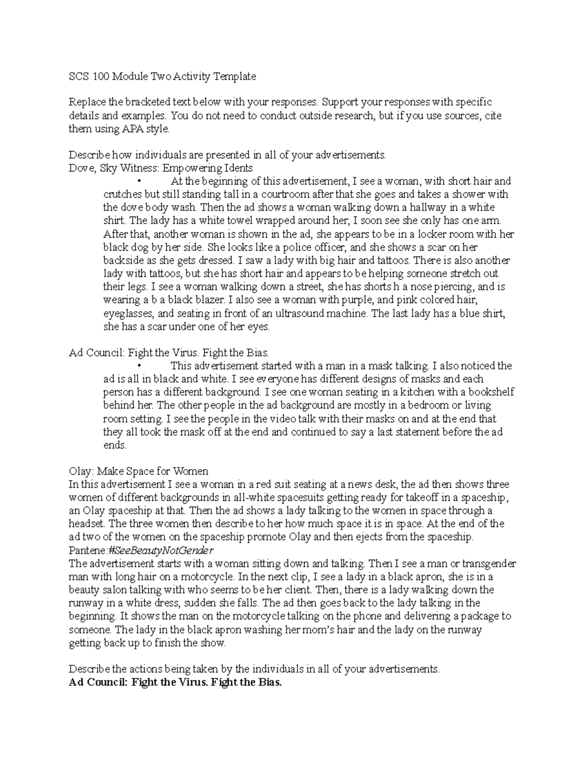 SCS100 Module Two Activity Template - SCS 100 Module Two Activity ...