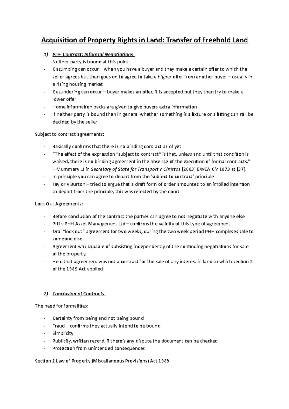 Land law lecture 3 - propietary and personal rights - Land Law lecture ...
