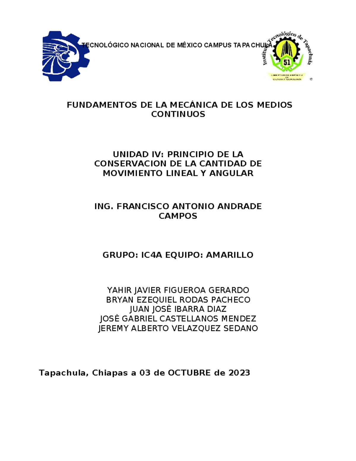 Fundamentos de la Mecánica de los Medios Continuos - UNIDAD IV ...