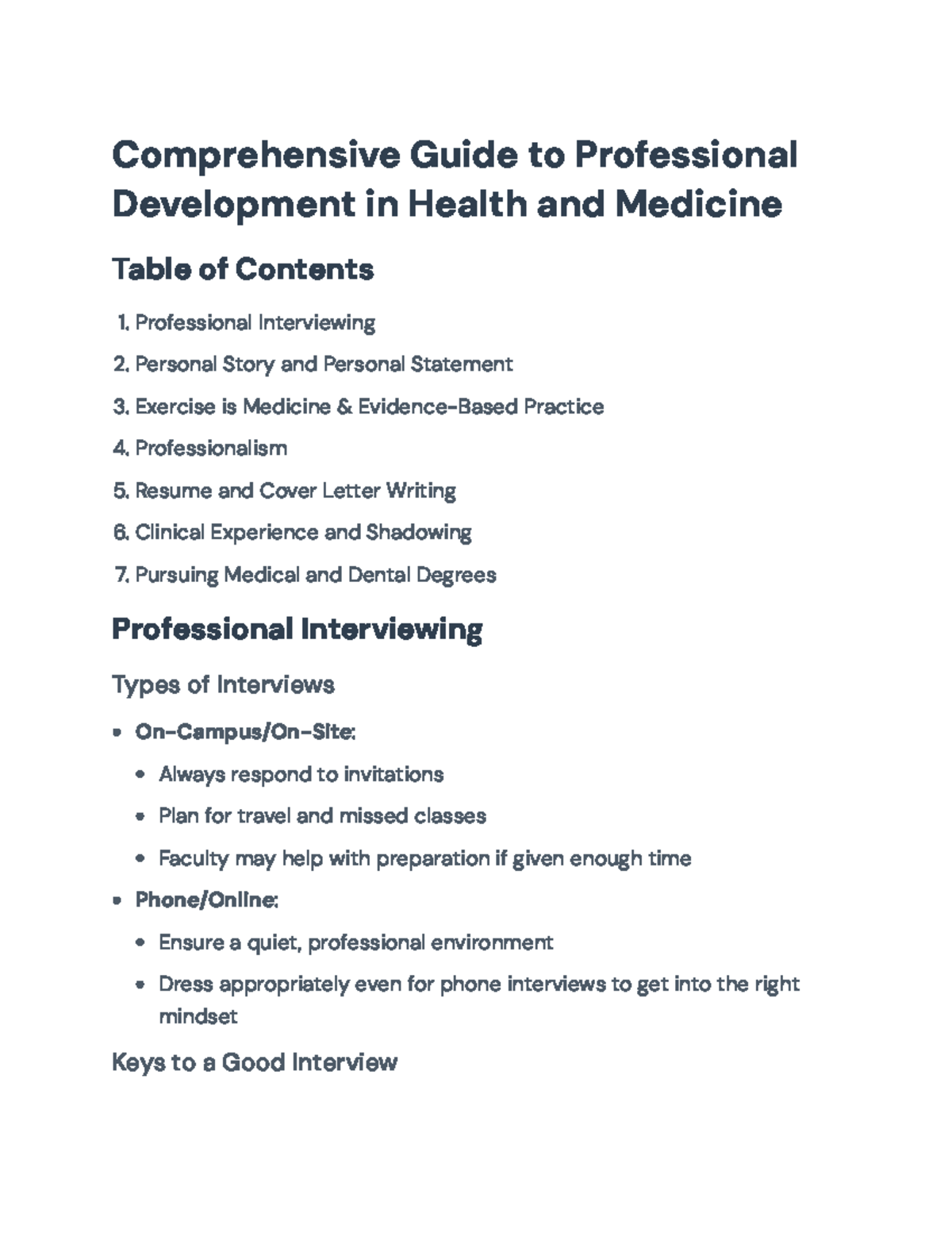 Comprehensive Guide to Professional Development in Health & Medicine ...