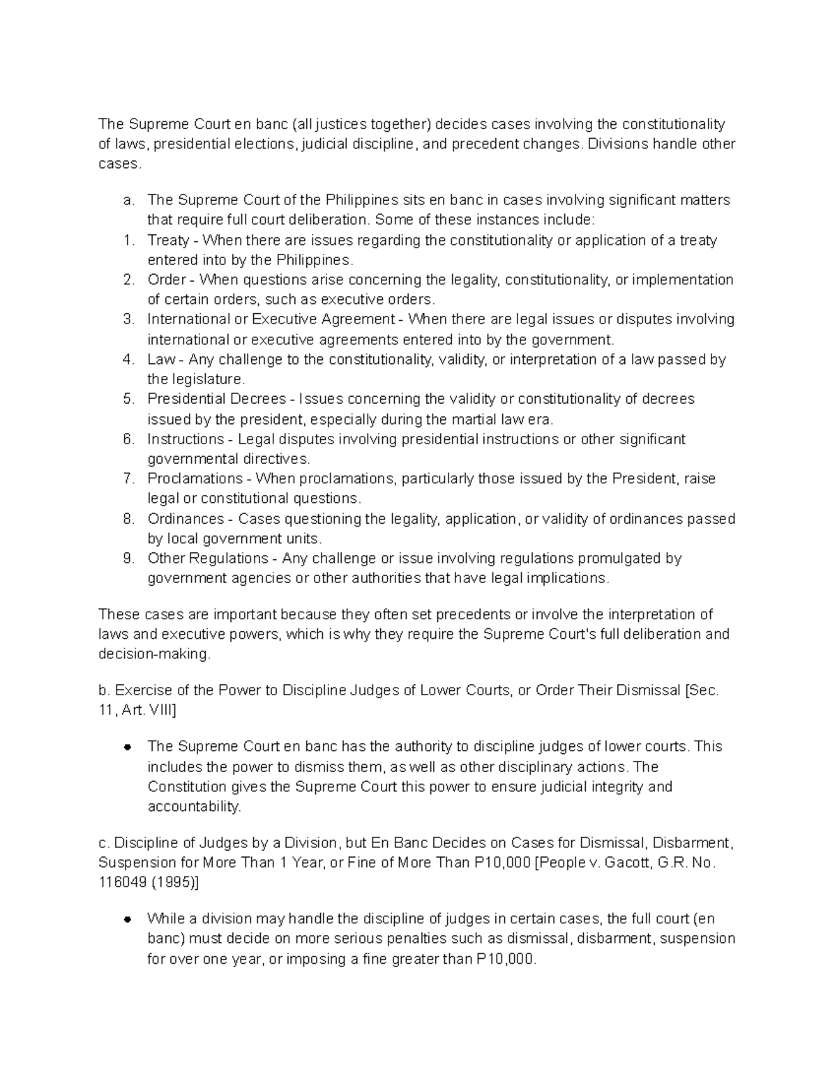 Supreme Court En Banc: Key Constitutional Decisions and Judicial ...