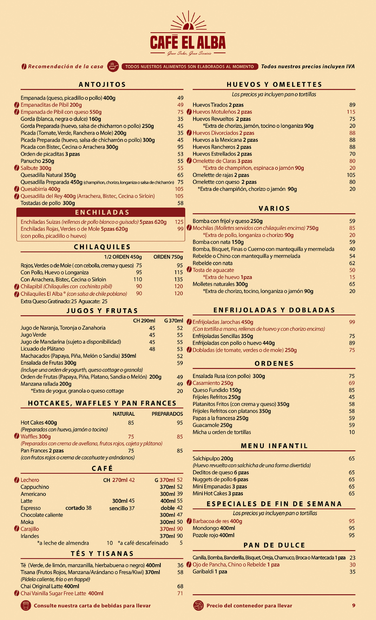 Menu cafe el alba - Resúmenes de repaso - CAFE EL ALBA Gran Sabor, Gran ...