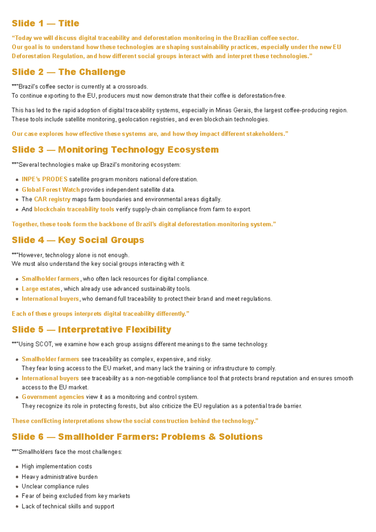 PDP Presentation: Digital Traceability & Deforestation in Coffee Sector ...