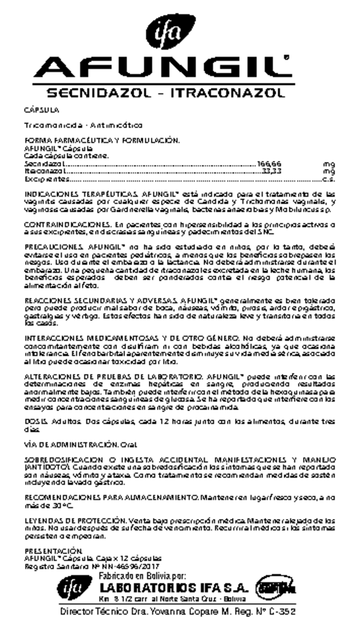 Afungil ® - Secnidazol e itraconazol cápsulas: indicaciones y ...
