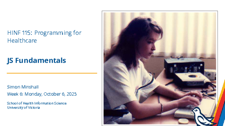 HINF 115: JavaScript Fundamentals & Exercises - Lecture Notes - Studocu