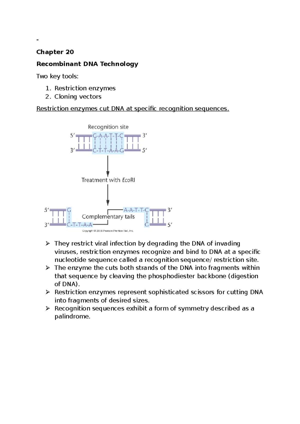 Genetics 244 Chapter 20: Insights into Recombinant DNA Technology - Studocu