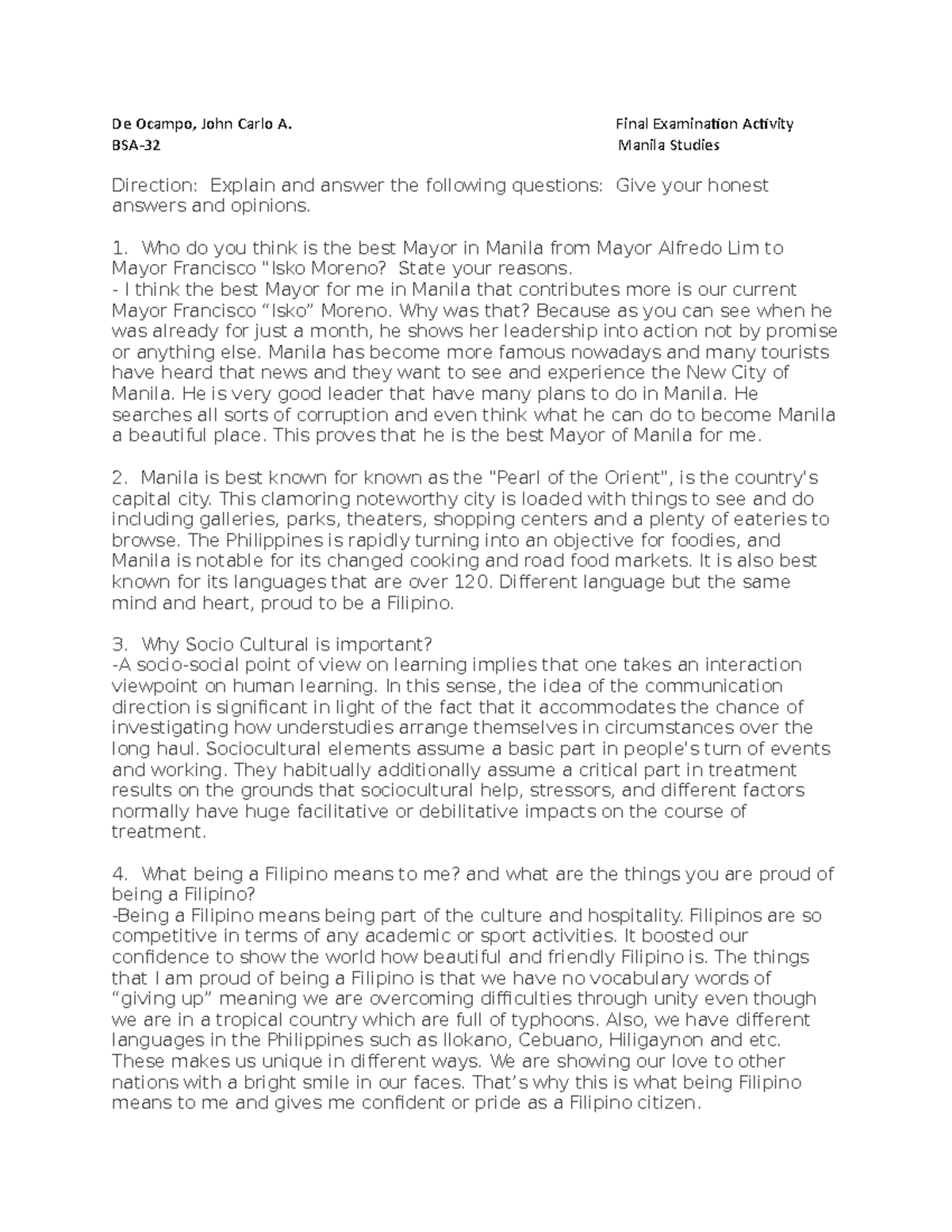 Final-Examination-Activity De-Ocampo-John-Carlo-A BSA-32 Manila-Studies - De Ocampo, John Carlo ...