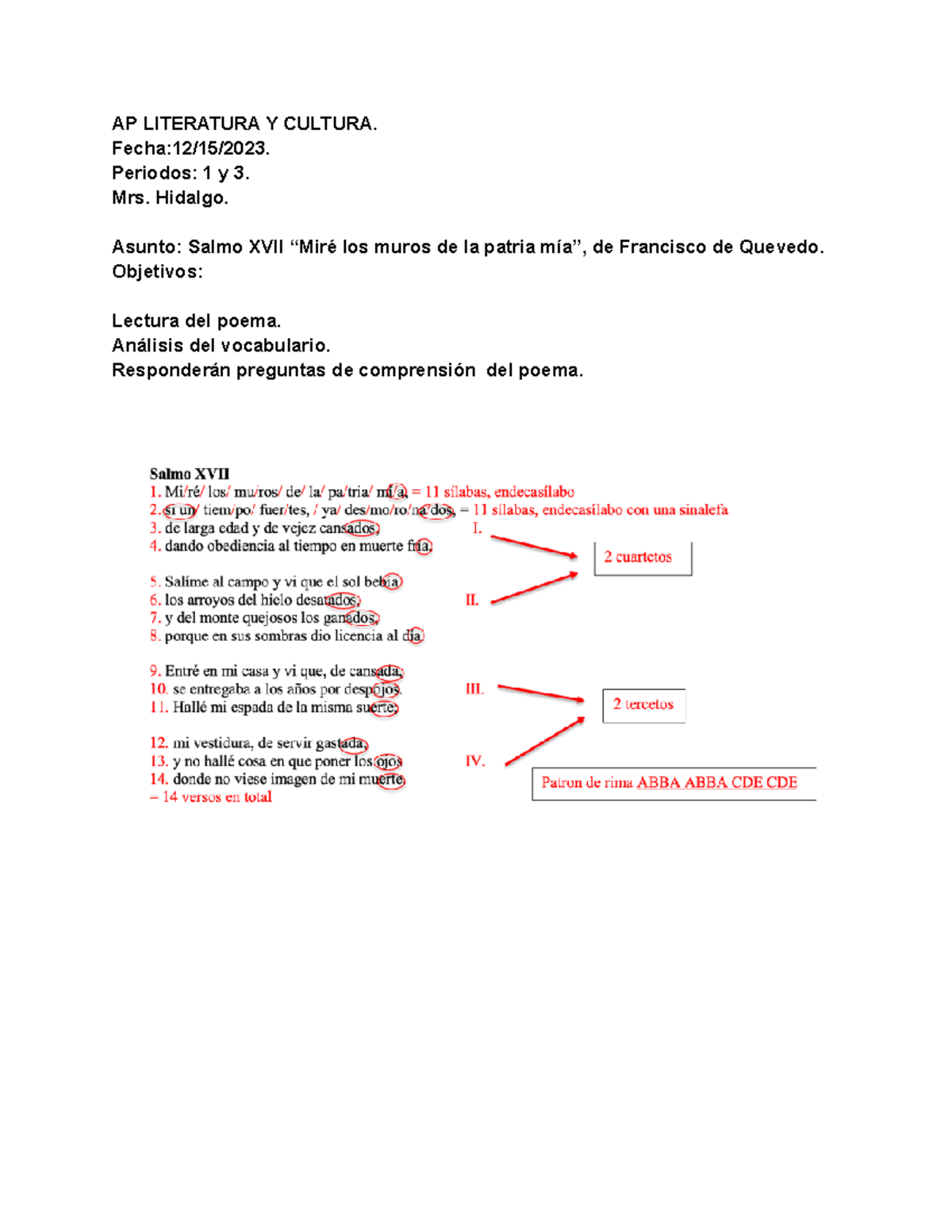 Jaki Perez-Parra - Salmo XVII “Miré los muros de la patria mía”, de ...