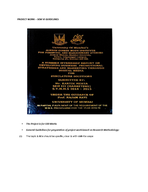 Tybms Black Book Marketing Mumbai University - PROJECT ON MARKETING ...