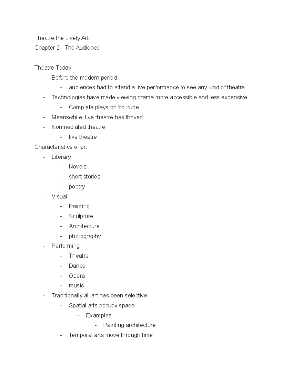 Chapter 15 Notes - Theatre the lively art Chapter 15 - modern theatre ...