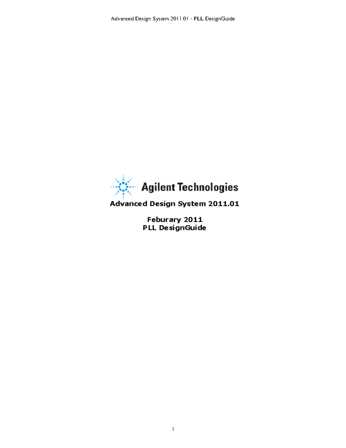 Advanced Design System 2011.01 PLL DesignGuide Overview and Usage - Studocu