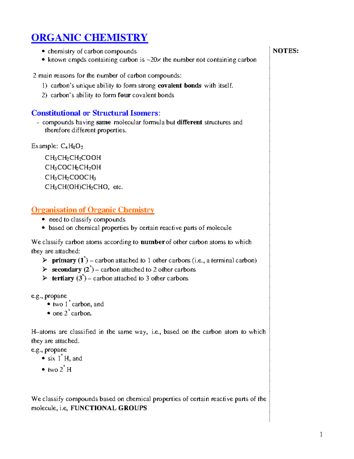 Organic Chemistry: Key Concepts and Structures of Carbon Compounds ...