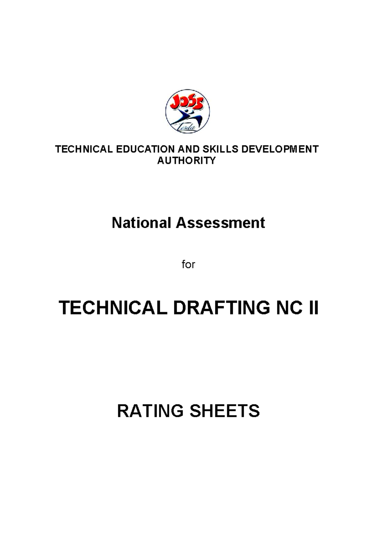 Technical Drafting NC II: National Assessment Rating Sheet with Oral ...