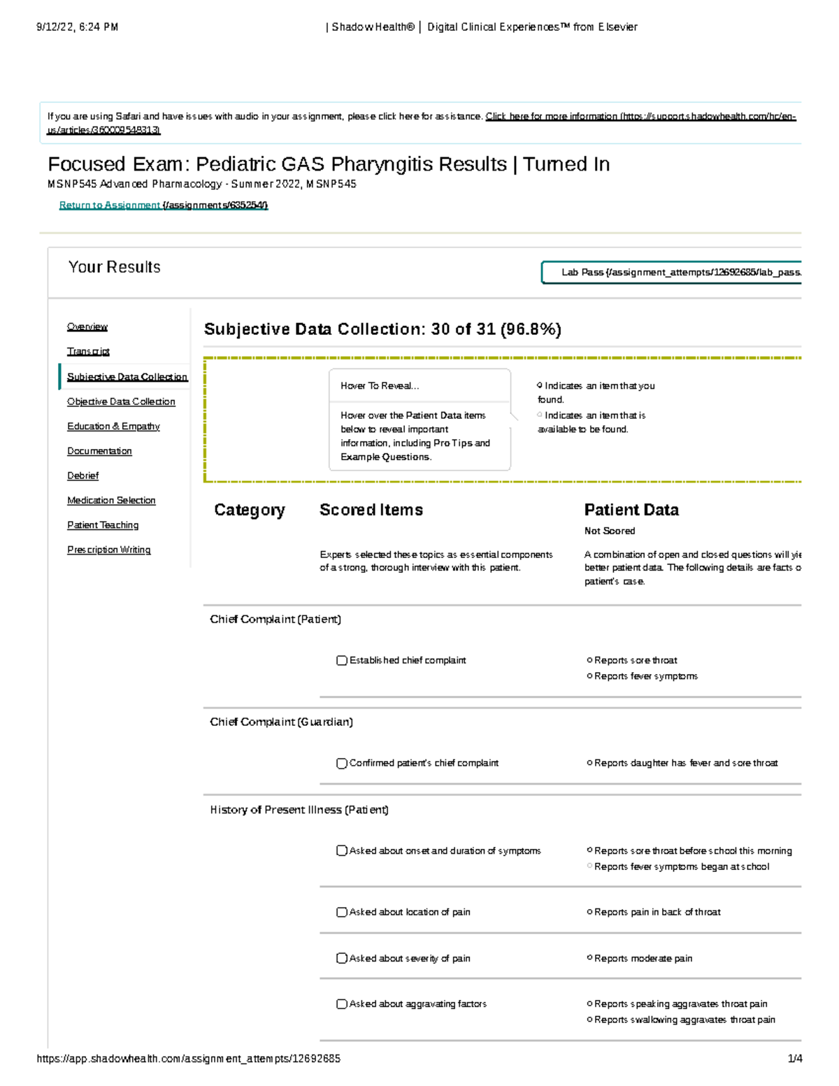 Pediatric GAS Pharyngitis Results: Focused Exam Review (MSNP545) - Studocu