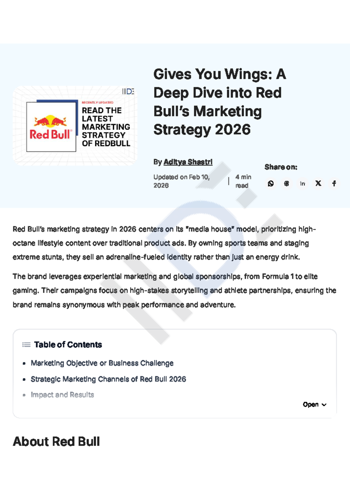 Red Bull Marketing Strategy 2026: Building a Global Media House - Studocu