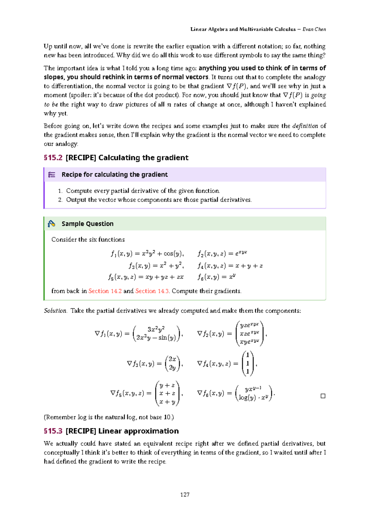 Linear Algebra & Multivariable Calculus Notes (Part 64) - Studocu