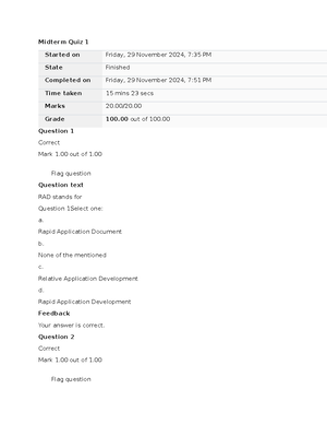 Prelim Quiz 2 - Advanced Database Management Systems (DBMS) - Studocu