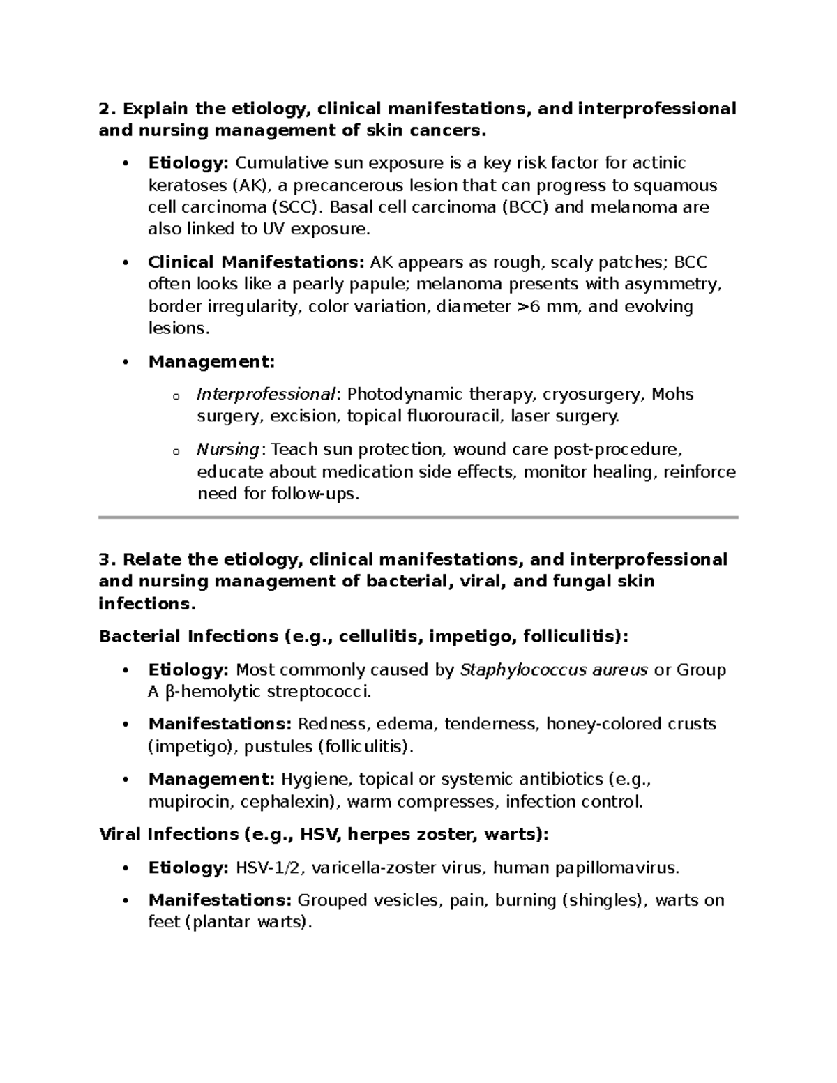Chapter 25: Skin Cancers & Infections - Etiology, Manifestations ...