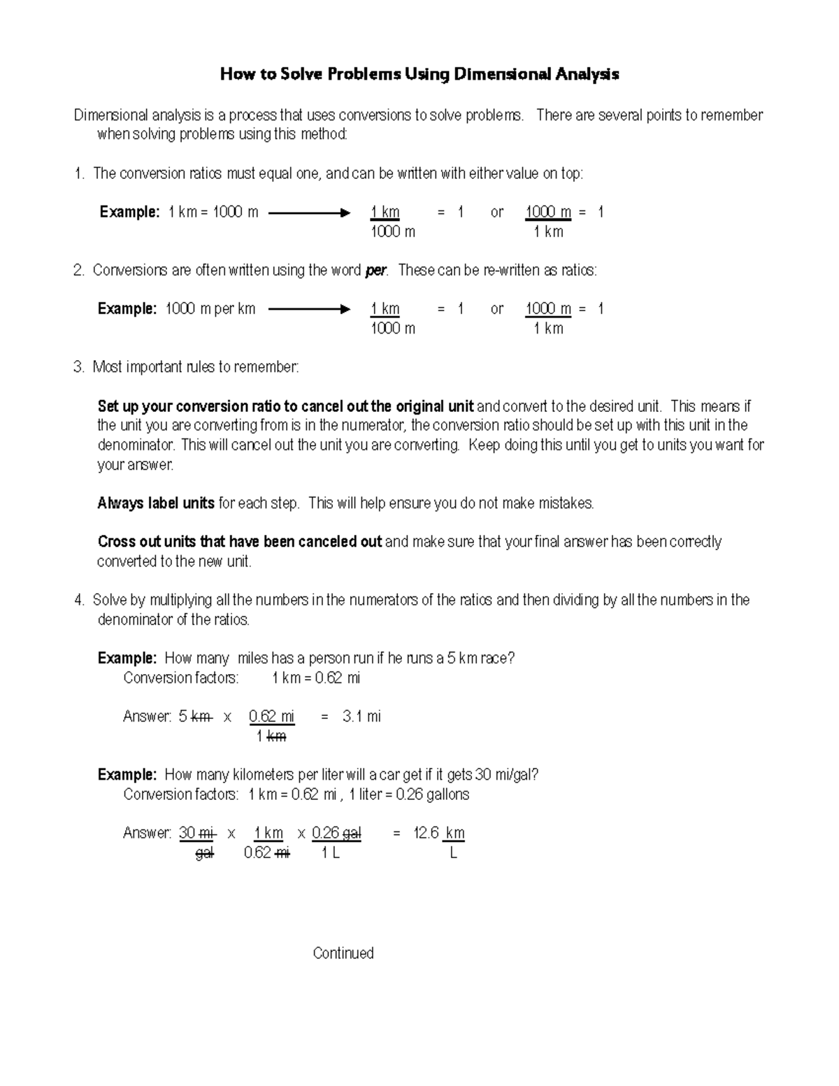 Dimensional Analysis Steps: A Comprehensive Guide to Problem Solving ...
