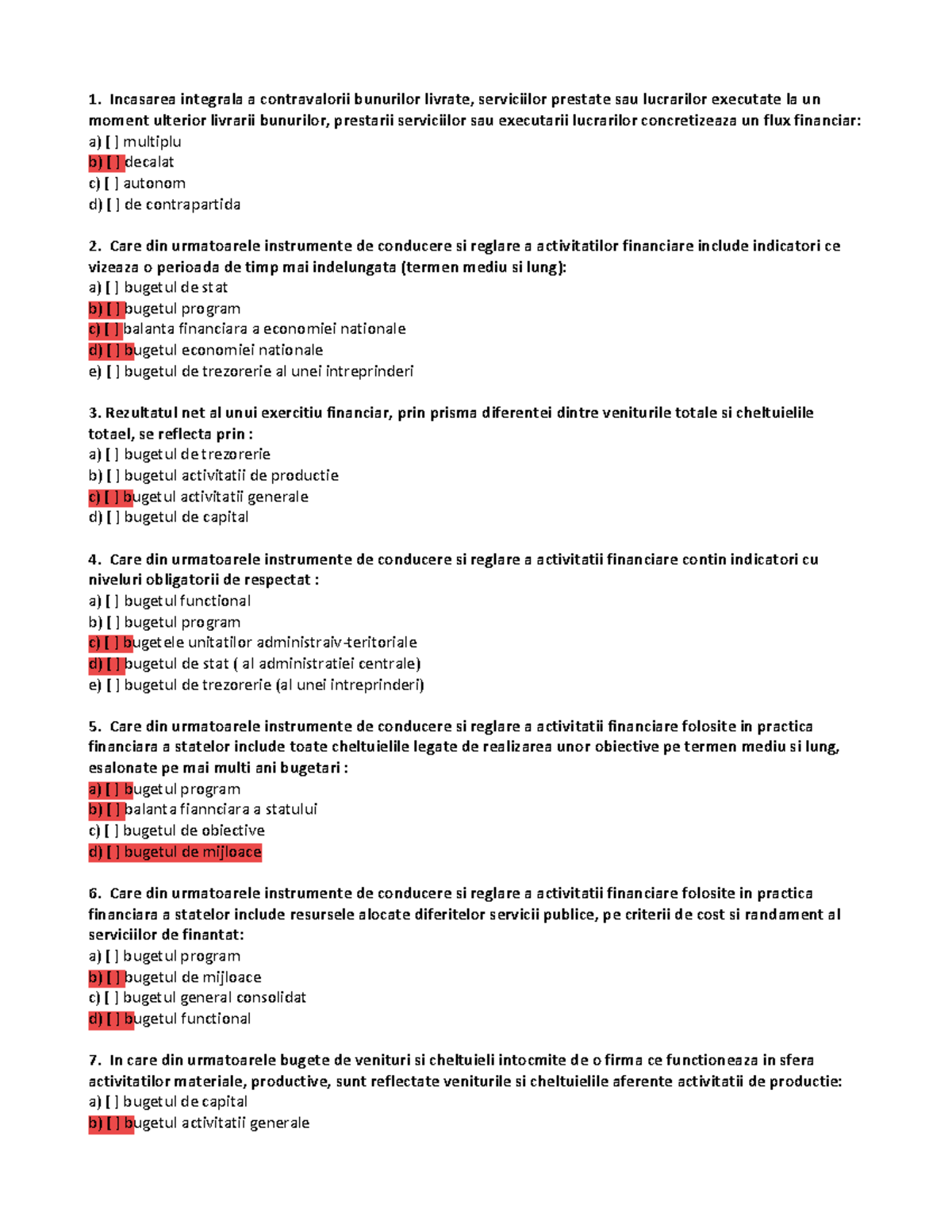 Finante grile - 1. Incasarea integrala a contravalorii bunurilor ...