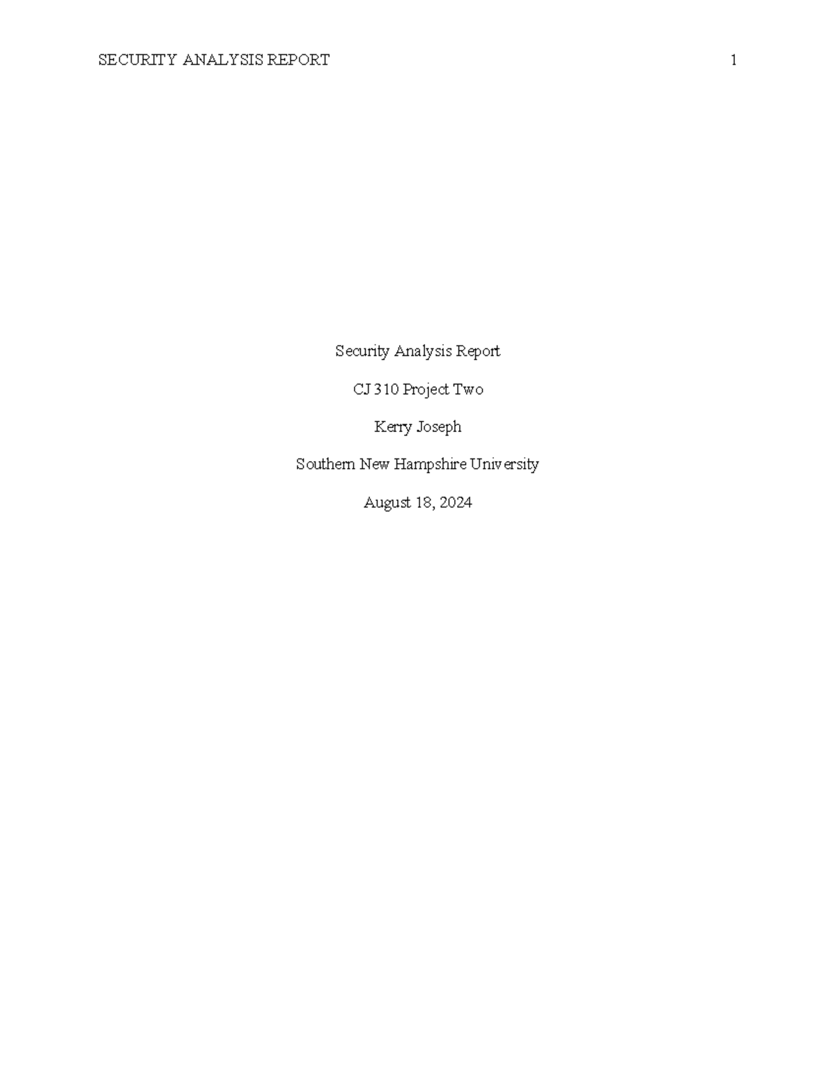 CJ 310 Project Two - Security Analysis of DHS Agencies - Studocu