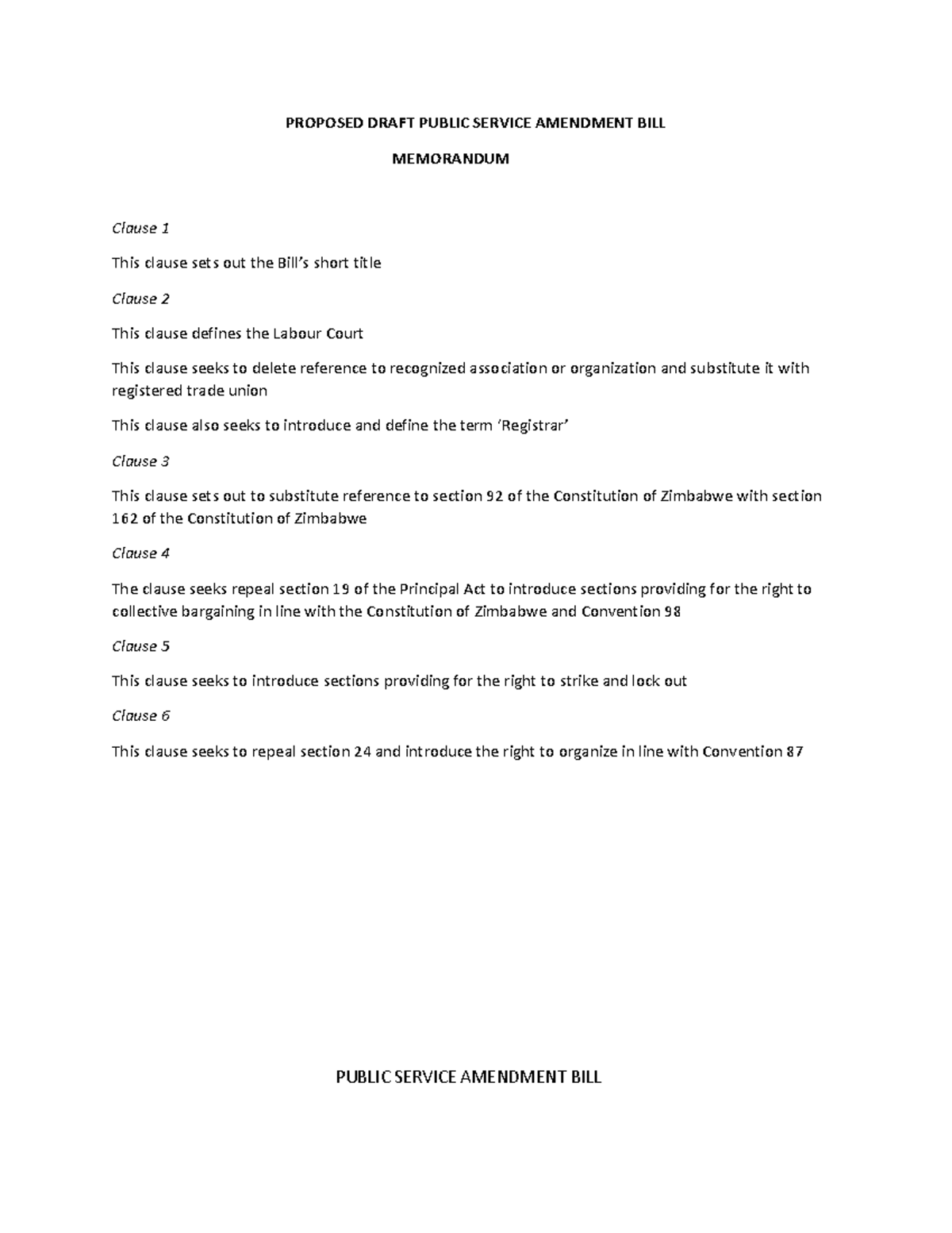 Artuz Model Public Service Amendment Bill 2019: Key Clauses Explained ...