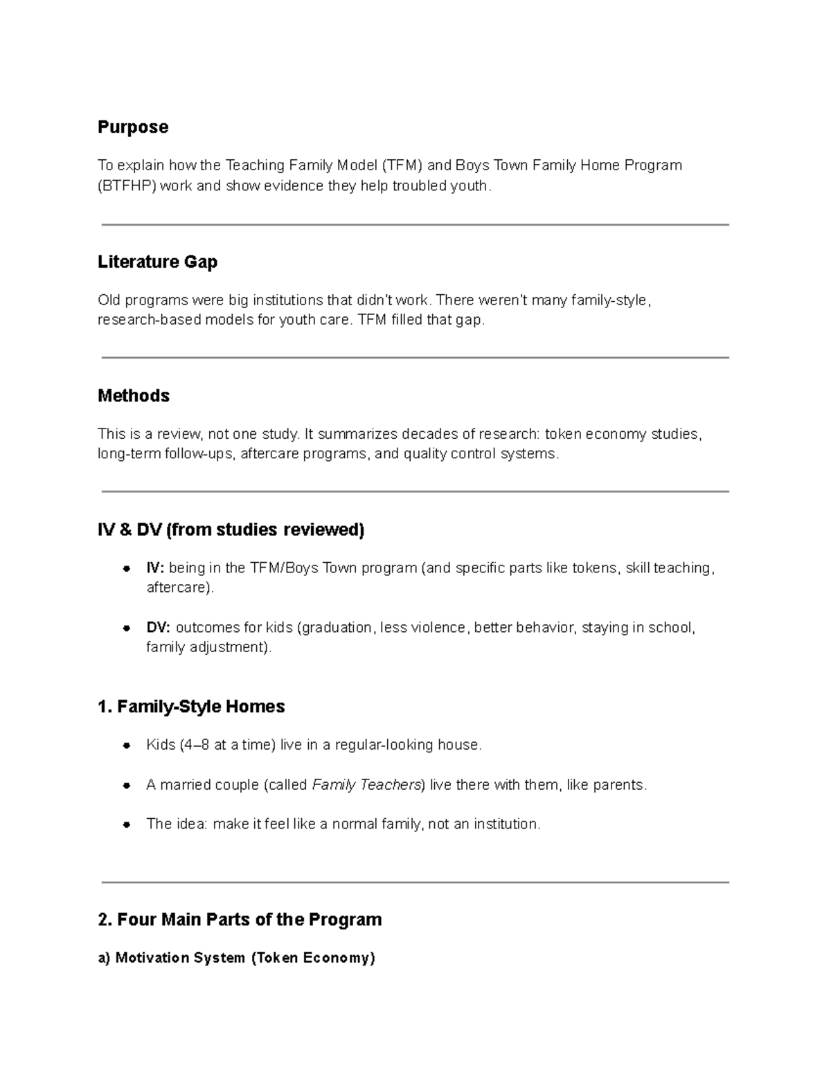 Teaching Family Model (TFM) & Boys Town Program: Evidence & Methods ...