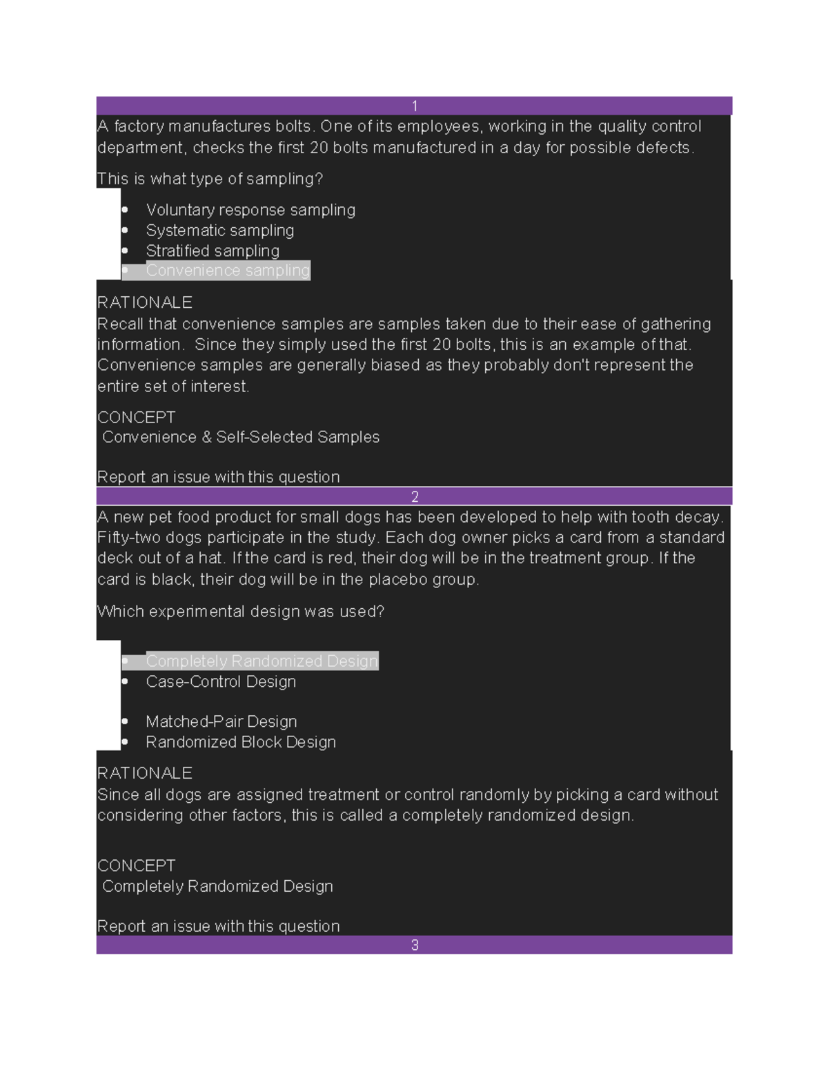 Statistics Milestone 1: Understanding Sampling, Experimental Design ...
