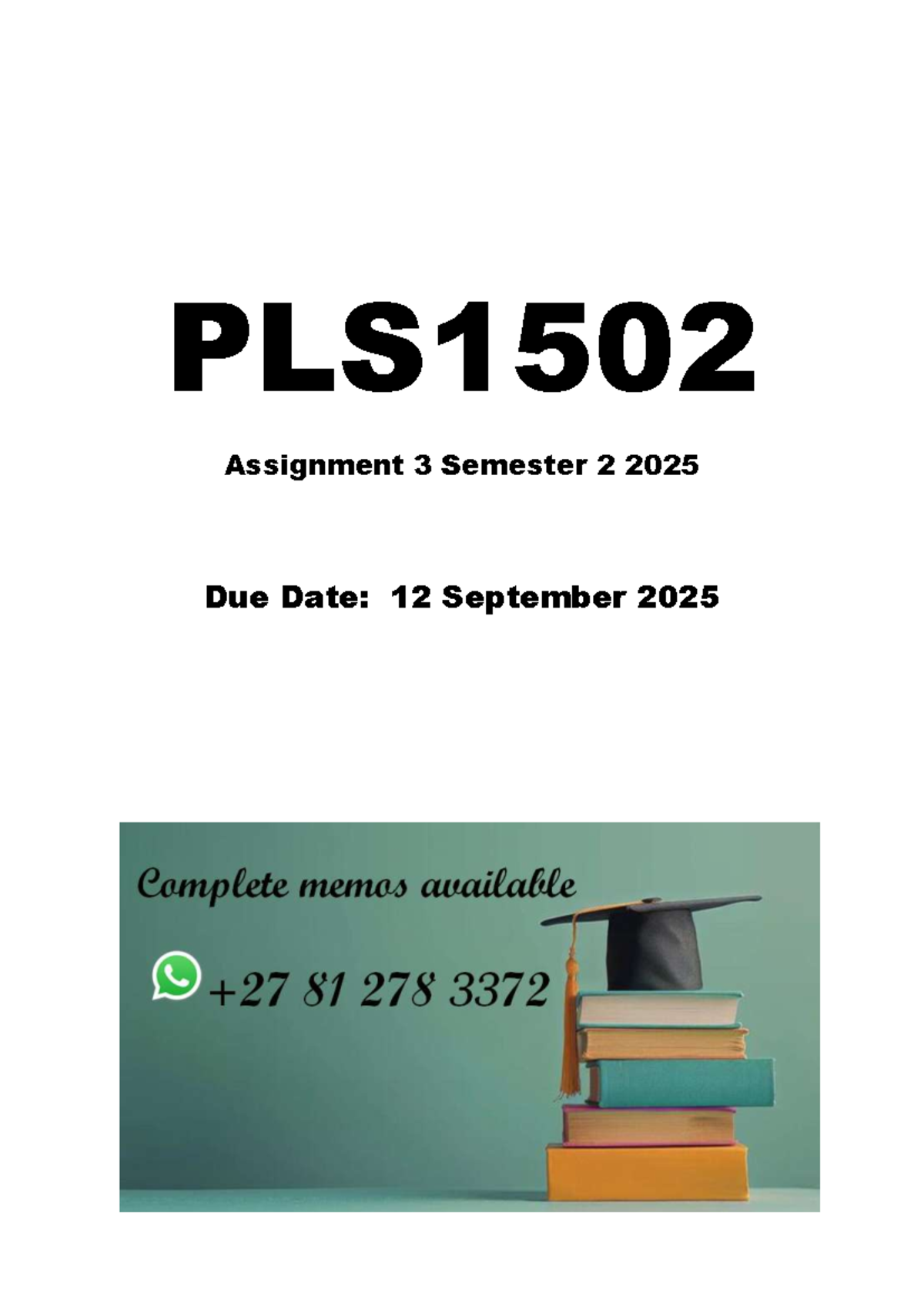 PLS1502 Assignment 3 Memo: Imbo's View on African Philosophy - Studocu