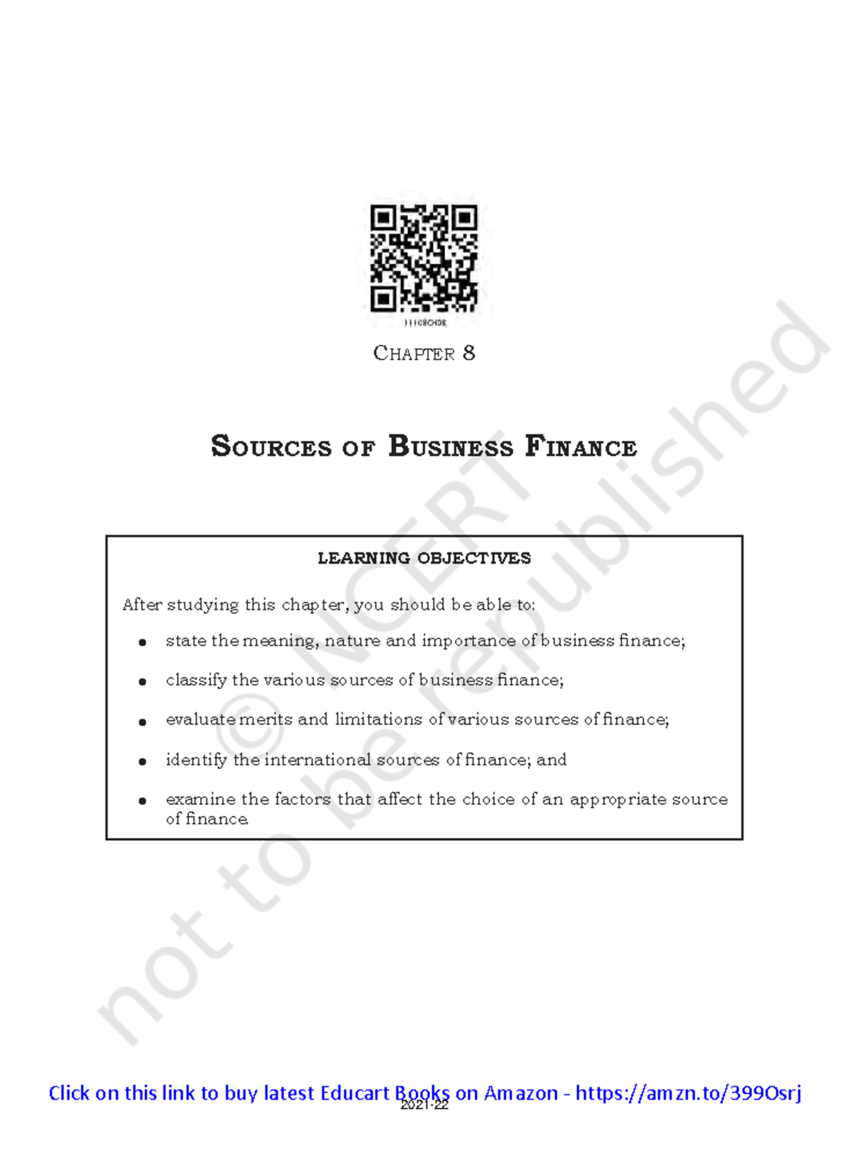 Chapter 8: Overview of Sources of Business Finance (BUS 101) - Studocu