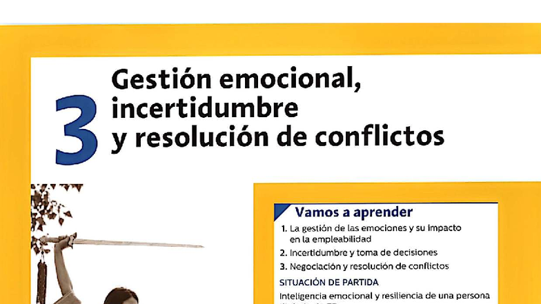 IPE II Tema 3: Gestión Emocional y Resolución de Conflictos en la Empleabilidad - Studocu