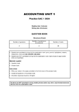 Accounting- Unit 1 - Grade: 11 - Victorian Certificate of Education ...