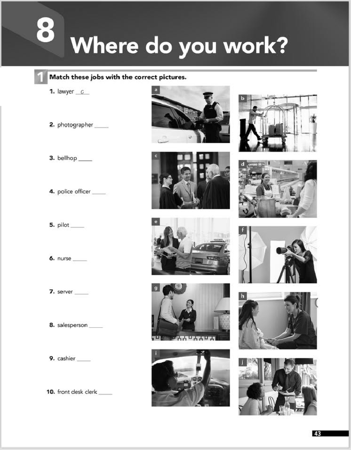Unit 8 Homework: Job Matching Exercises from Interchange Intro - Studocu