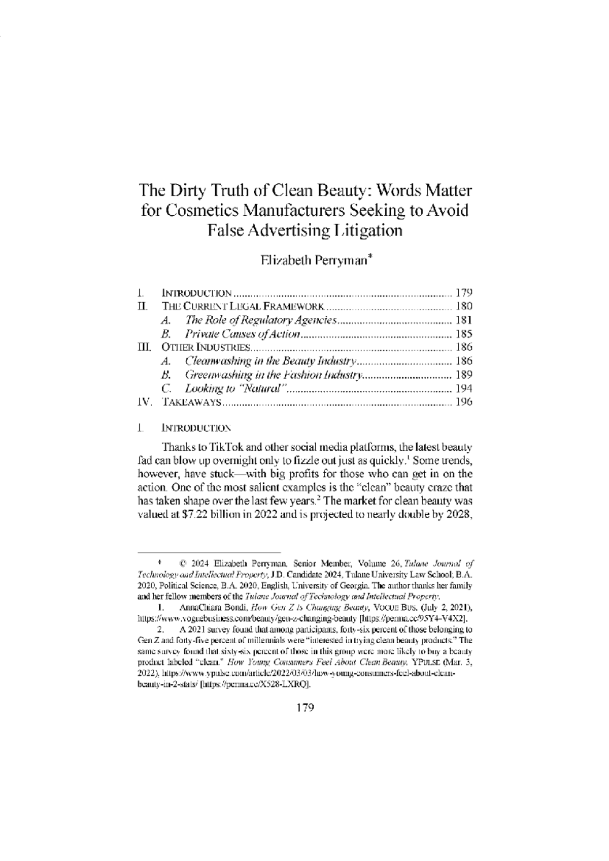 The Dirty Truth of Clean Beauty: Legal Insights on Misleading Claims ...