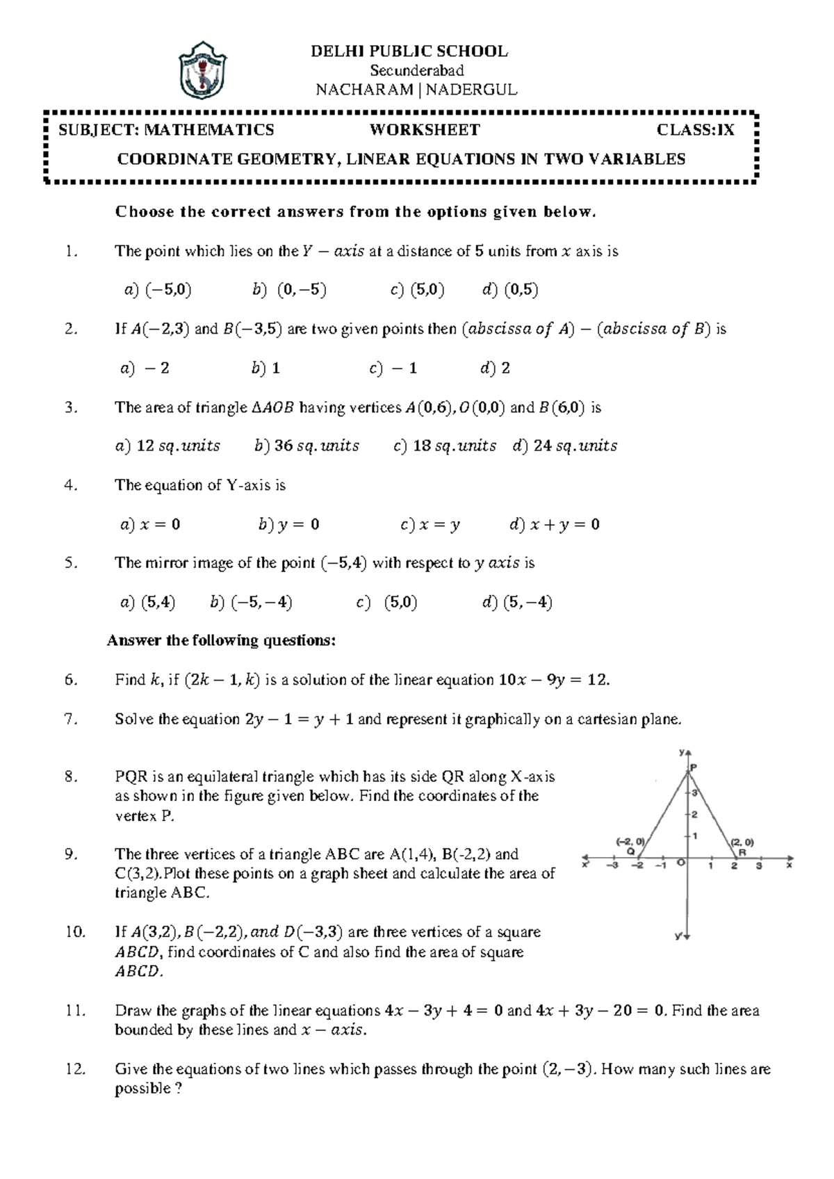 STD.X Maths Standard Exam QP CODE 1 - Comprehensive Assessment Guide - Studocu