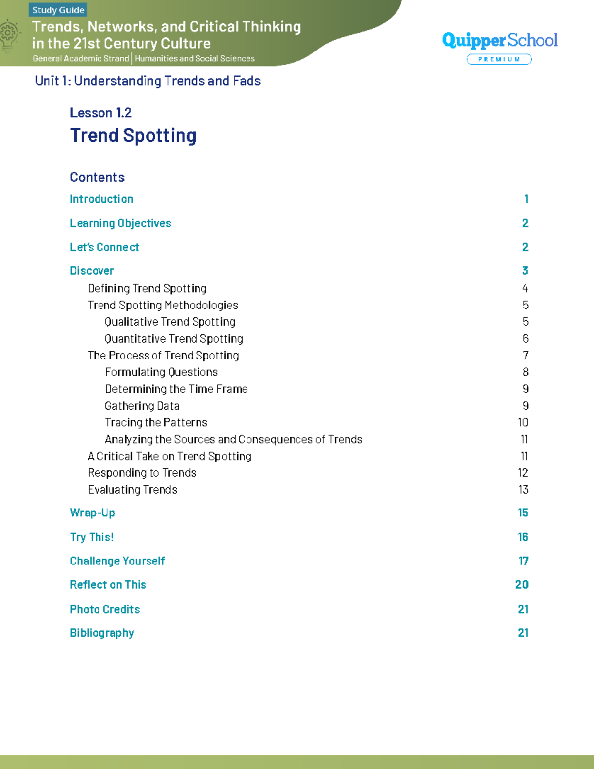 TNT 12 Q1 0102 SG Lesson on Trend Spotting: Methods and Analysis - Studocu