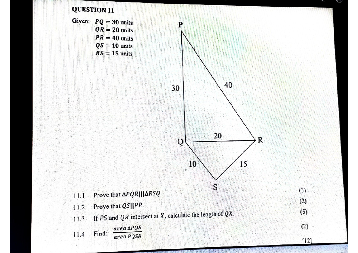 Geometry Questions and Proofs: PQ 30, PR 40, Circle Theorems - Studocu
